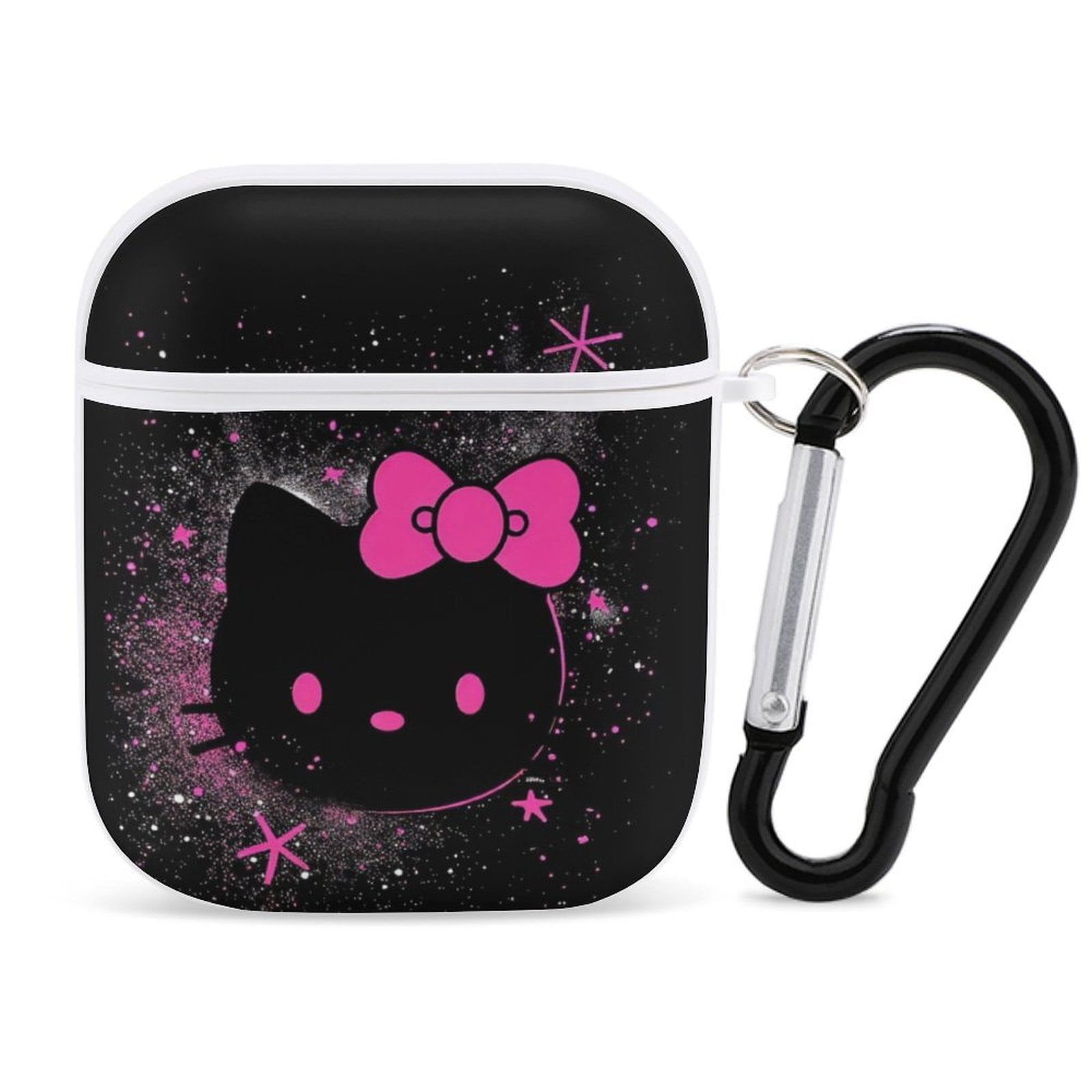 Black Pink Hello Kitty 未标题- Case for AirPods Case Cover with Keychain ...