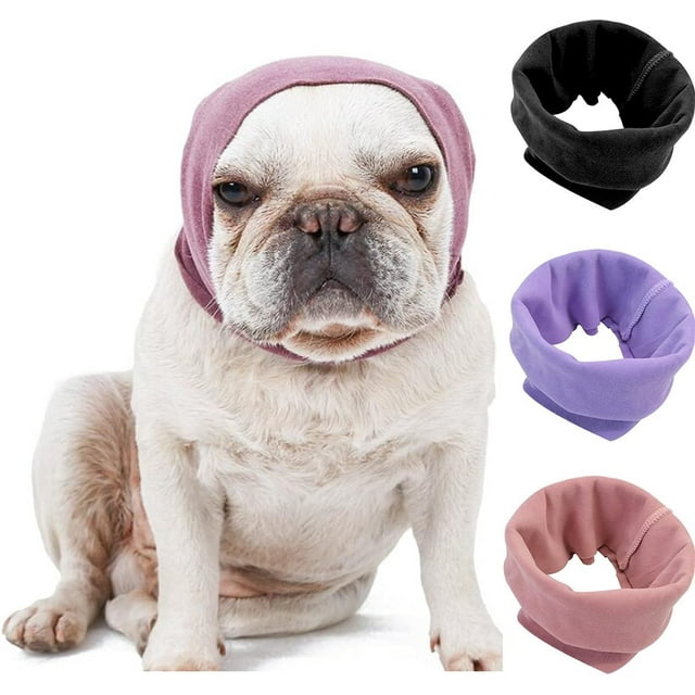 Black+Pink+Purple Quiet Ears for Dogs 3Pack Dog Snoods Ear Covers for ...