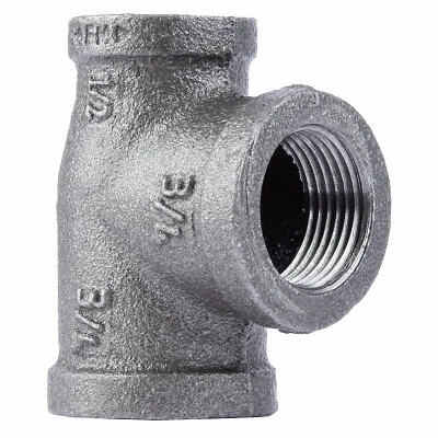 Black Pipe Fitting, Double Reducing Tee, 3/4 x 1/2 x 3/4-In. -520-434HN ...