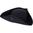SandT Collection Black Pirate Hat for Adults Men and Women Tricorn ...