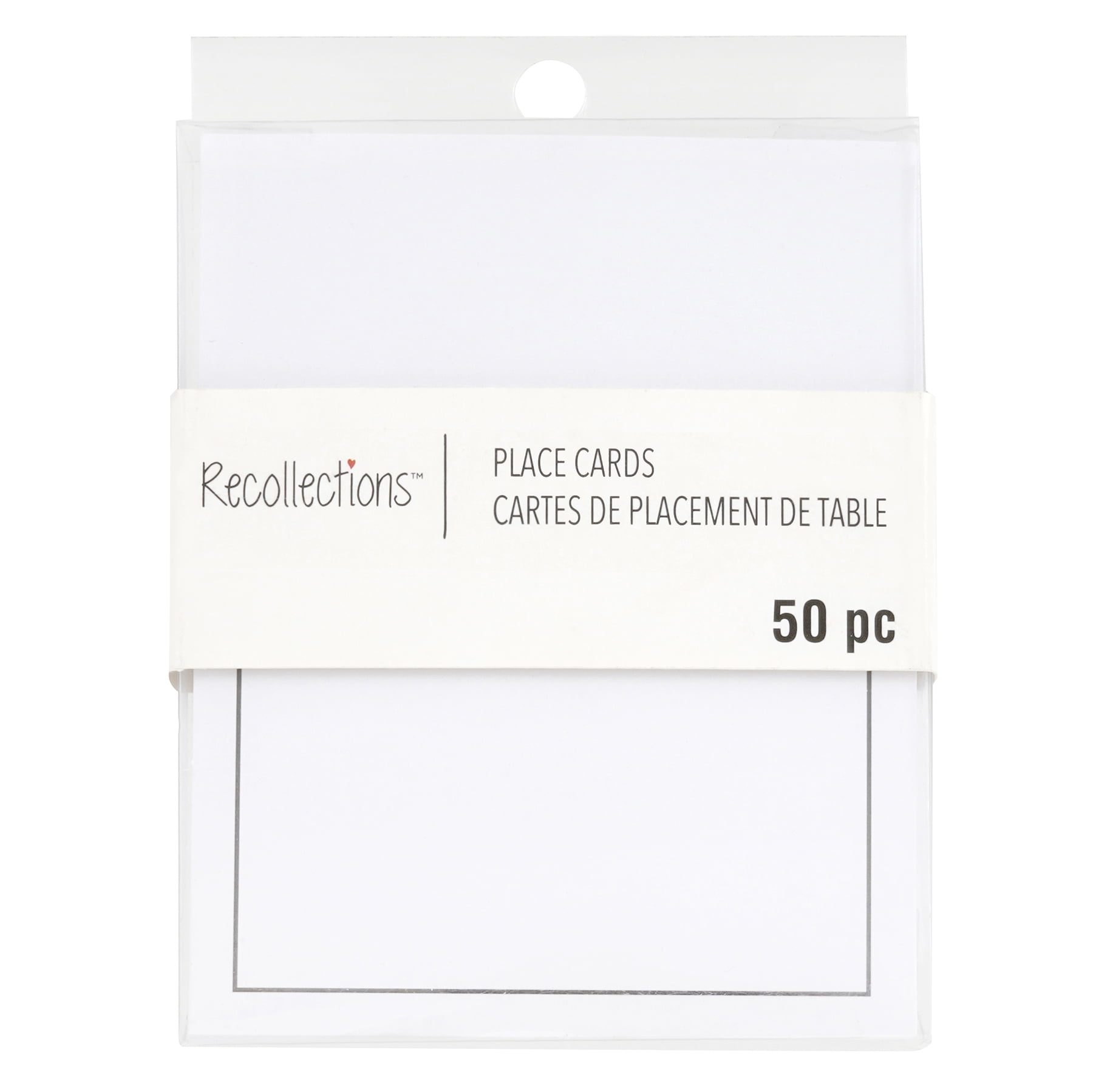 Black Place Cards by Recollections - Blank Tent Cards for Weddings ...