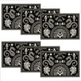 Black Placemats Set of 6 17.7x11.8 Inch Celtic Drakkar Aesthetic Table ...