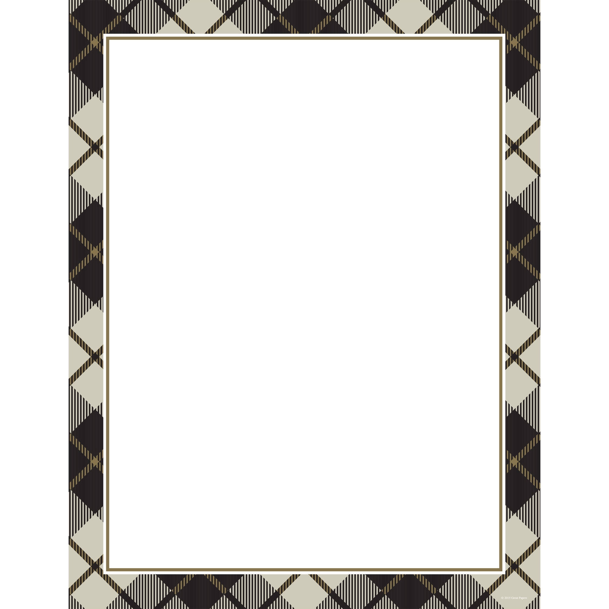 Black Plaid Letterhead - Walmart.com