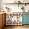 Black Plaid Thanksgiving Sink Skirt 11"Wx13"L, Dustproof Under Sink ...