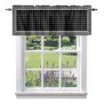 Black Plaid Valances for Windows, Country Rustic Farmhouse Geometric ...