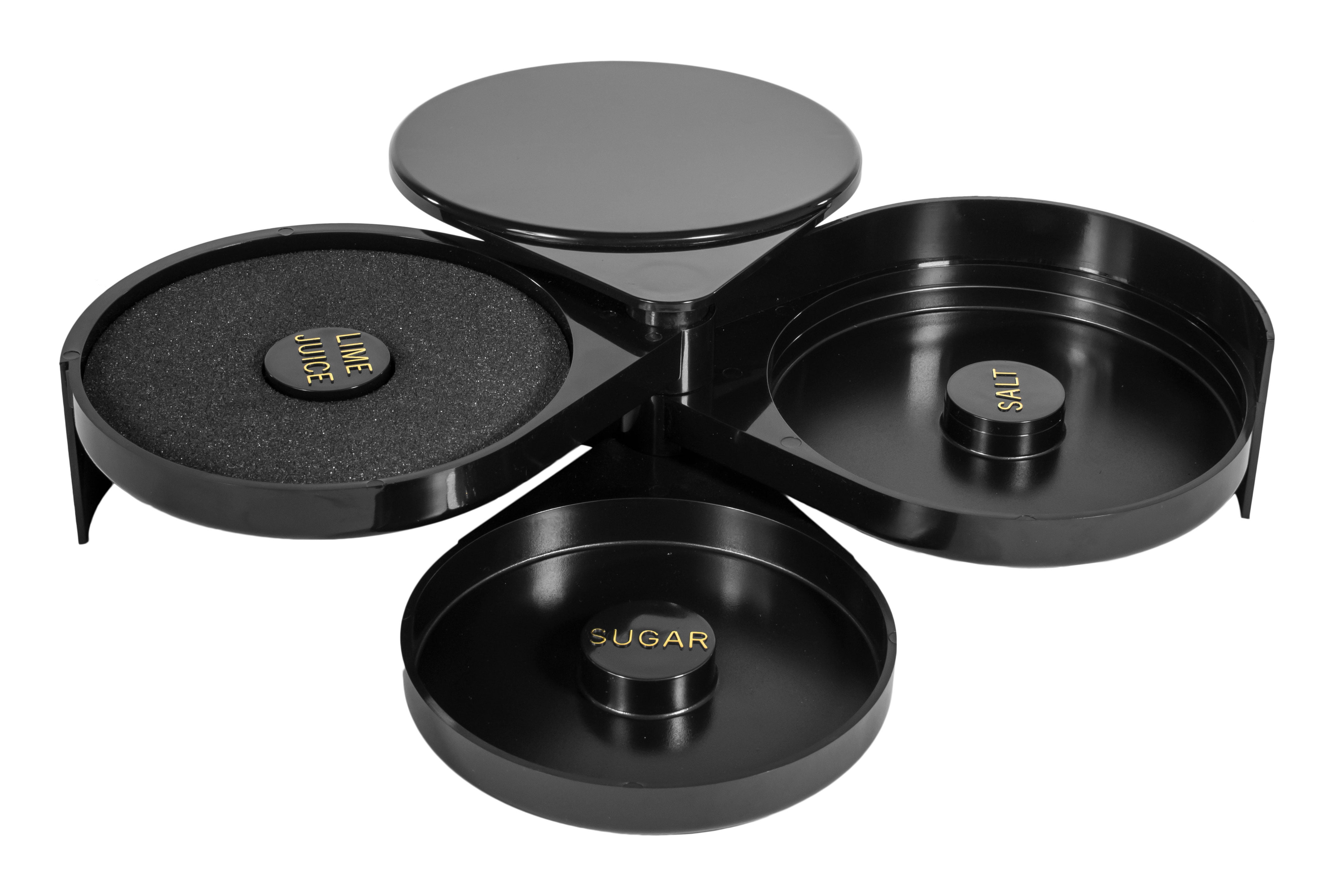 Black Plastic 3 Tray Glass Rimmer, Each - Walmart.com