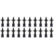 Four-Sided Spire Polypropylene Decorative Fence Toppers - Black ...