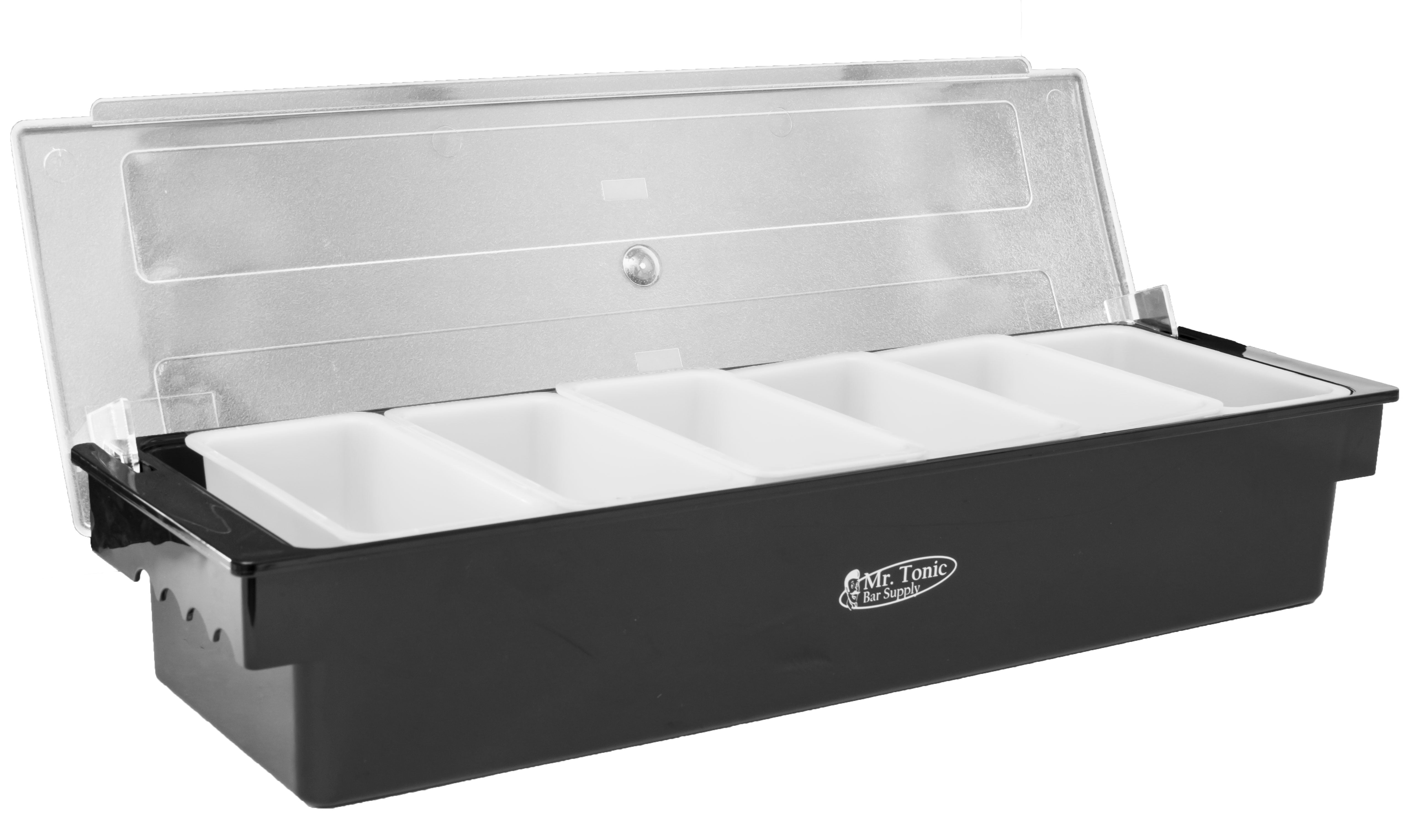 Black Plastic 6 Well Condiment Holder, Each - Walmart.com