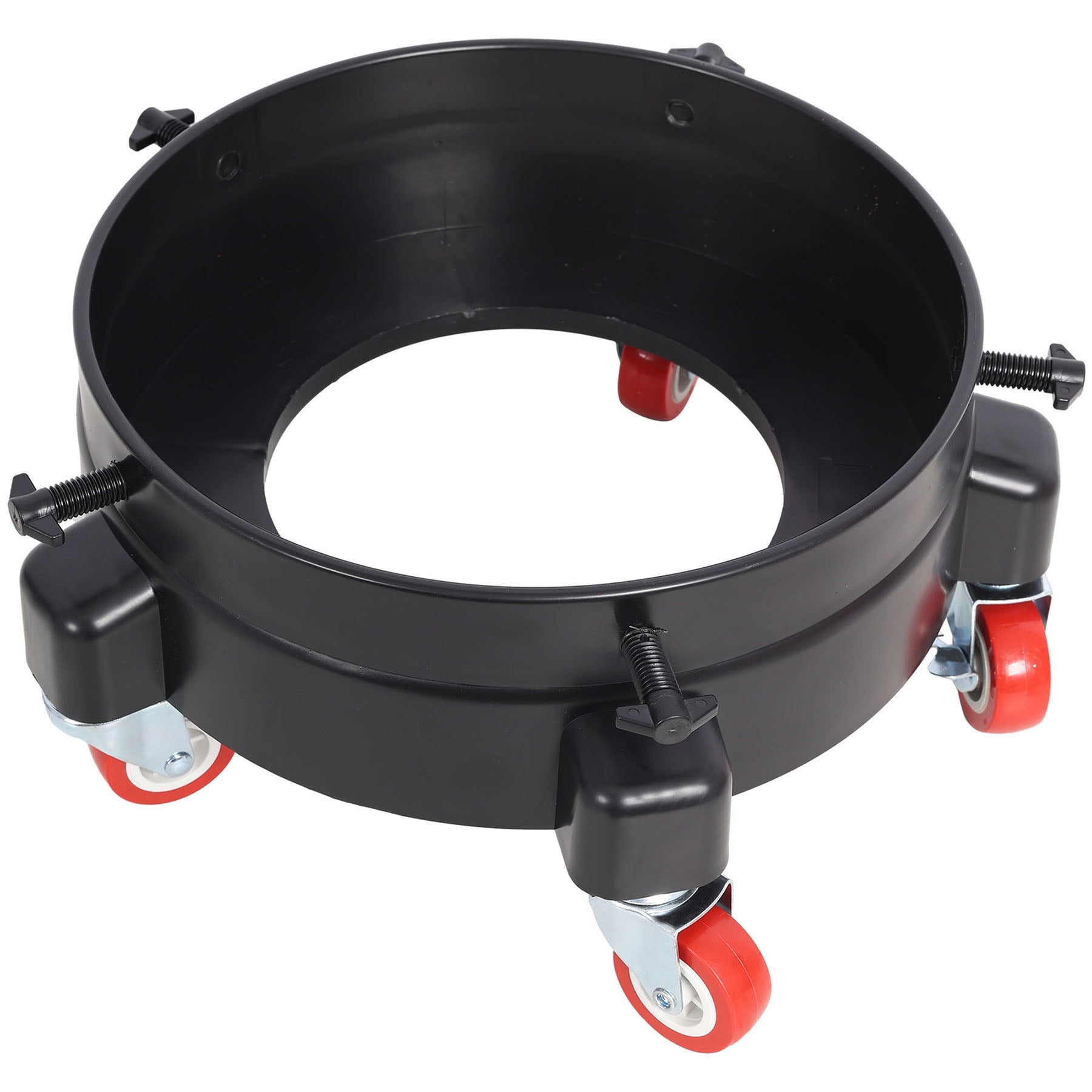 Black Plastic Bucket Dolly Featuring 5 Easy Roll Casters For Secure ...