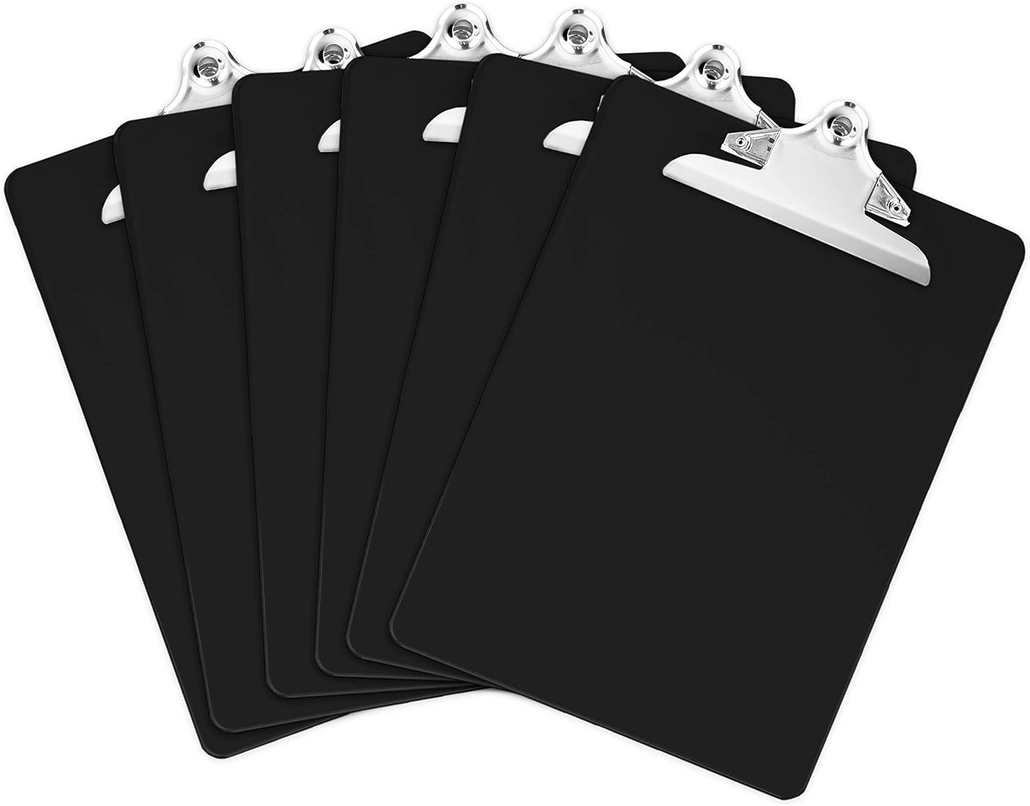Black Plastic Clipboards (Set of 6) Multipack - 12.5x9 Inch Black ...