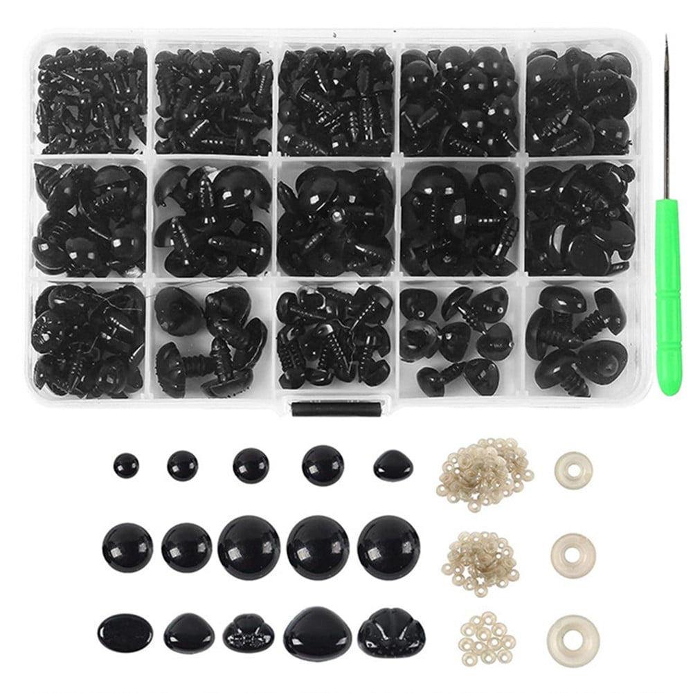 Black Plastic Craft Safety Eyes for stuffed Animal Doll DIY Toy ...