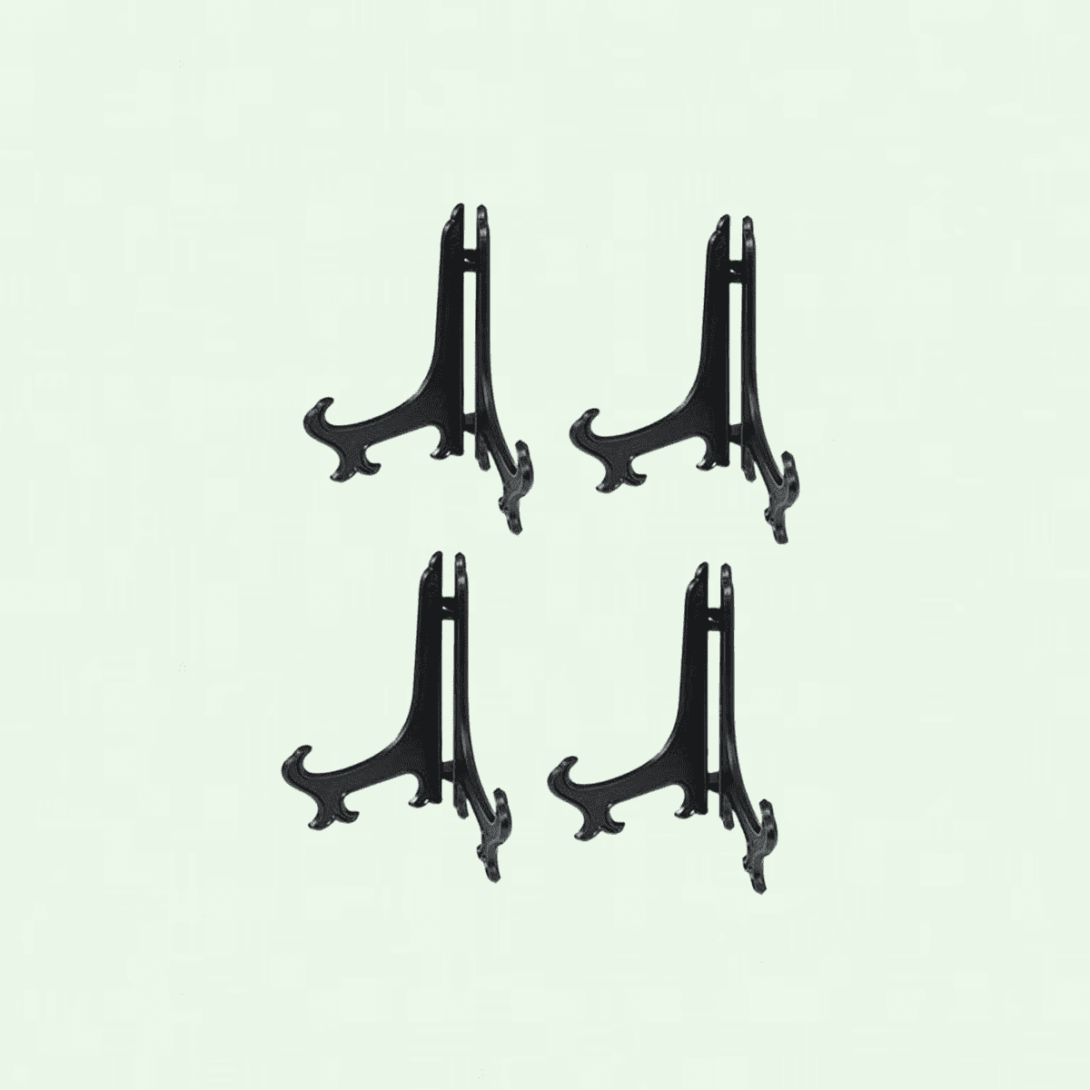 Black Plastic Cutlery Plate Rack, 3-12 Inch Kitchen Display Stand (4 ...