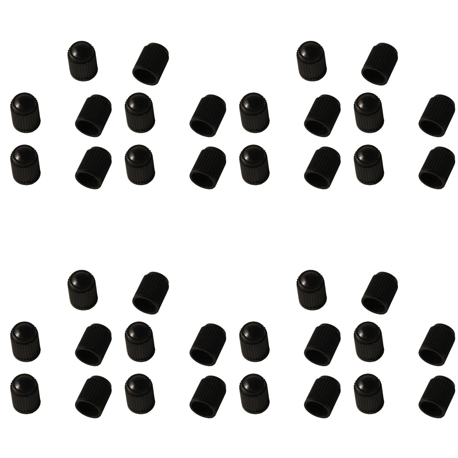 Black Plastic Cylinder Design Tire Tyre Valve Caps for Car Female Screw ...