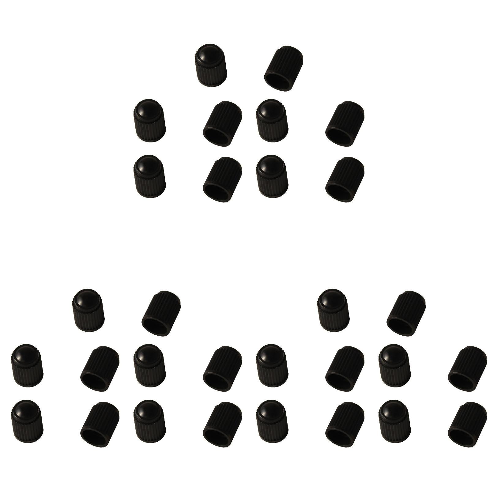 Black Plastic Cylinder Design Tire Tyre Valve Caps for Car Female Screw ...