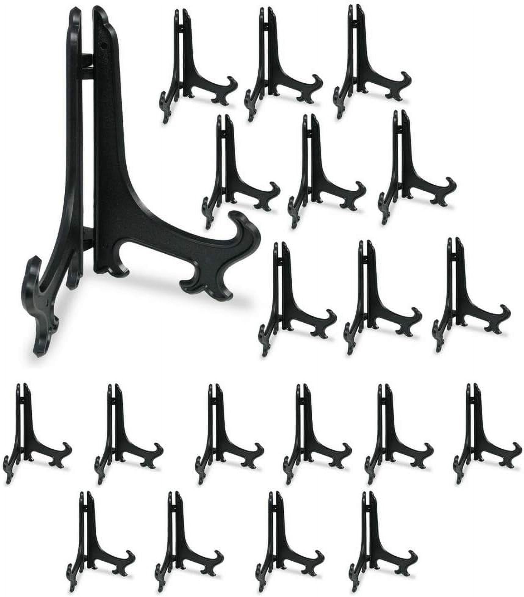 Black Plastic Easel - Pack of 20 Display Easels - Curved Folding Stands ...