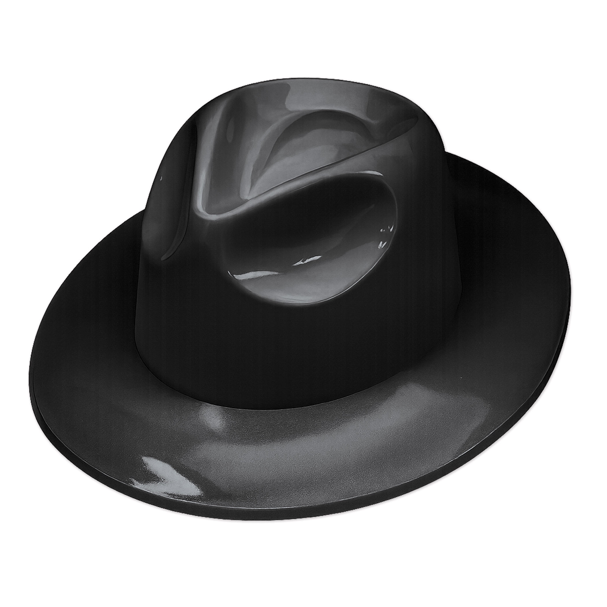 Black Plastic Fedora, One Size Fits Most, Pack of 25 - Walmart.com