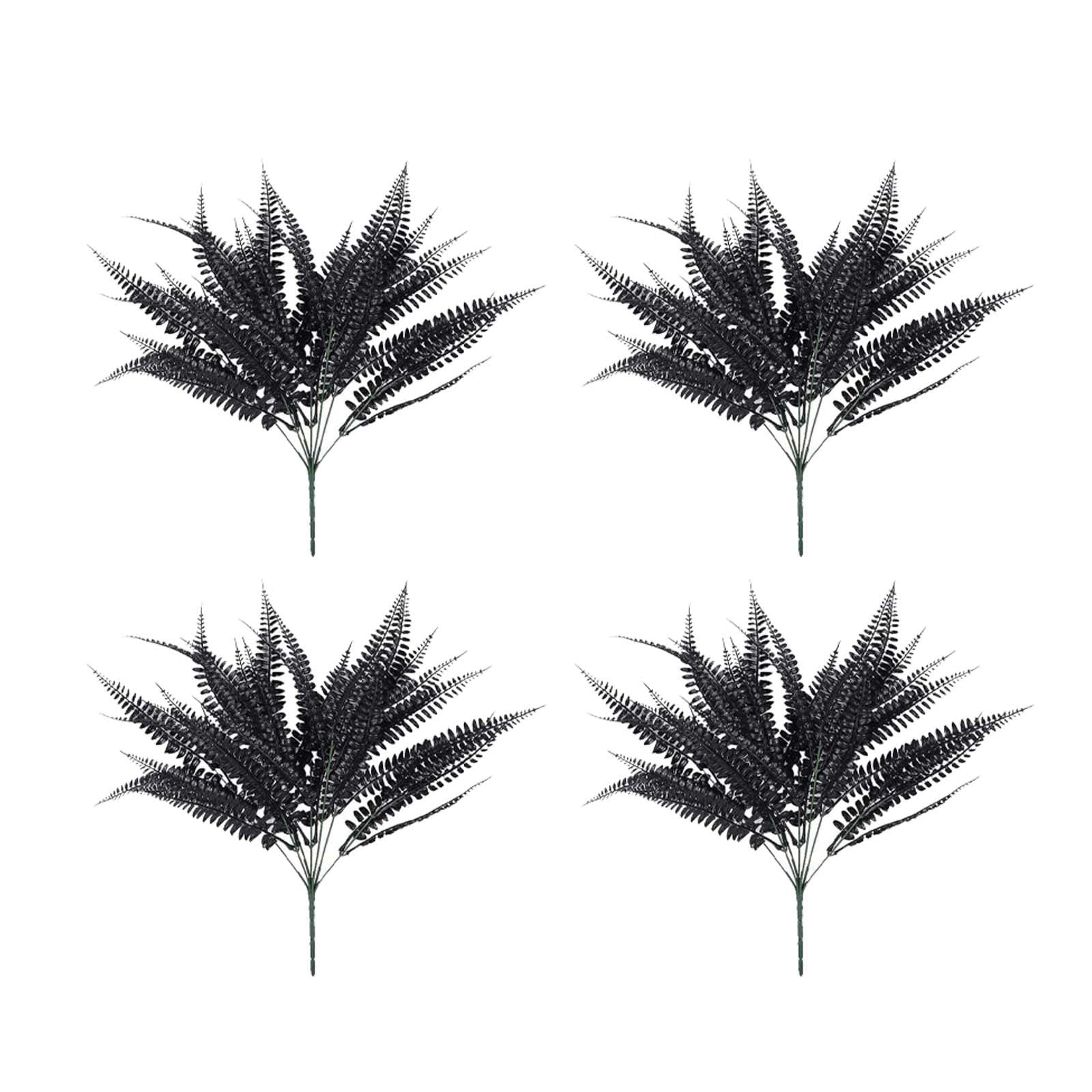 Black Plastic Fern Indoor Outdoor Decorative Plastic Material Long Term ...