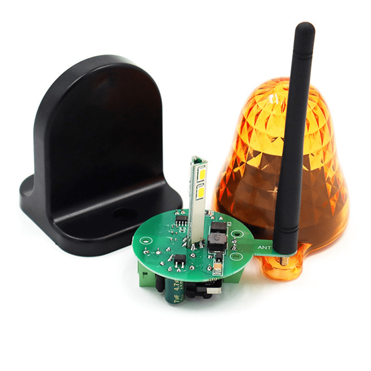 2X Universal 12V-265V LED Signal Alarm Light Strobe Flashing Light Wall ...