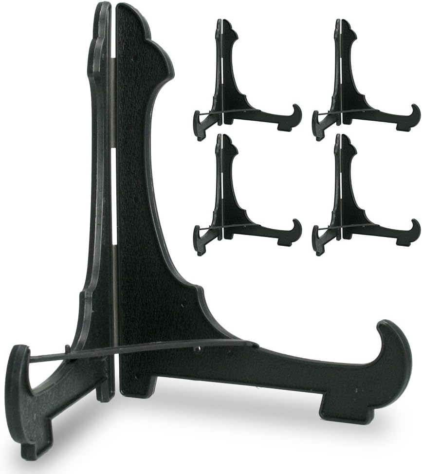 Black Plastic Folding Easels - Locking Crossbar to Adjust the Width ...