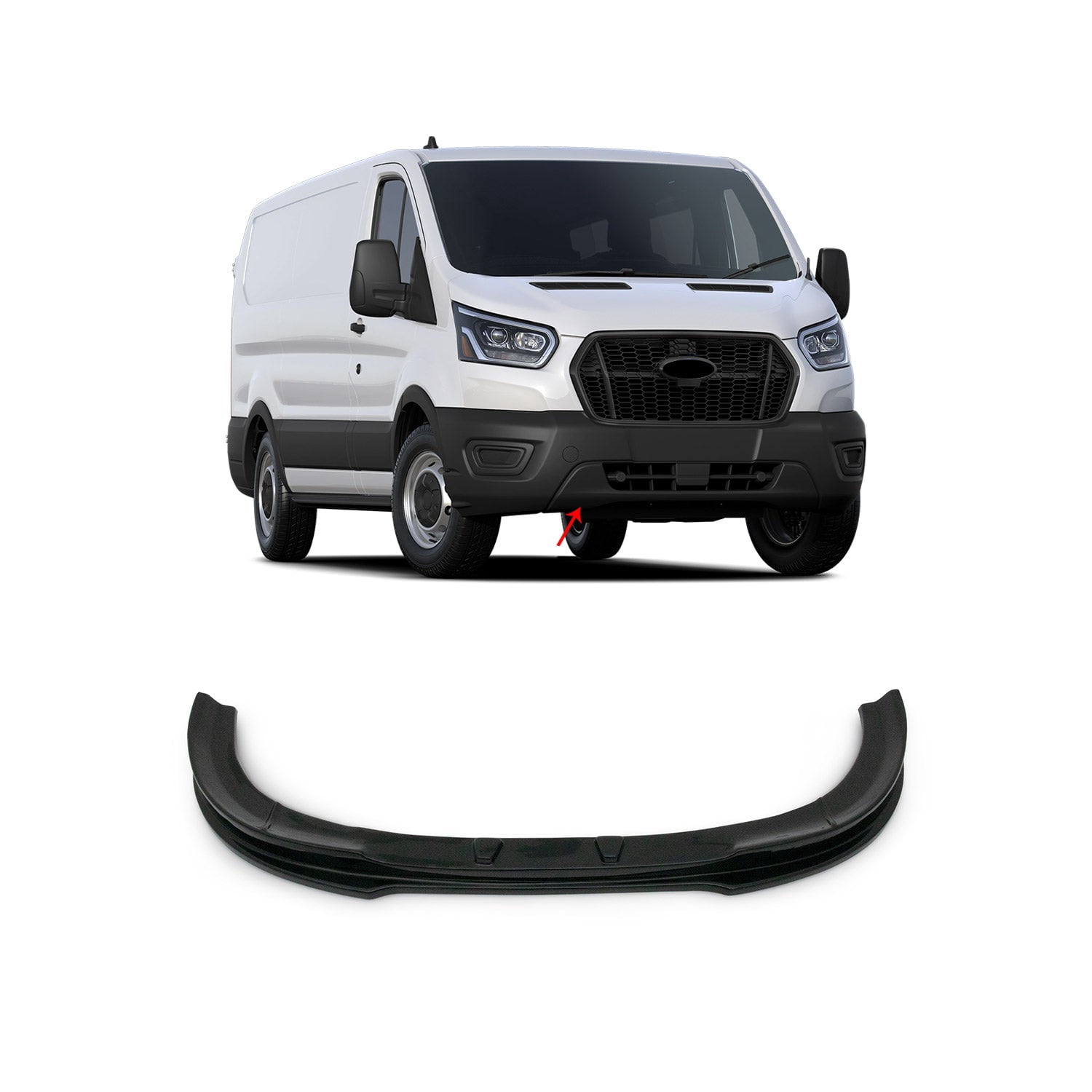 Black Plastic Front Bumper Protector for Ford Transit 150 250 350 2020 ...