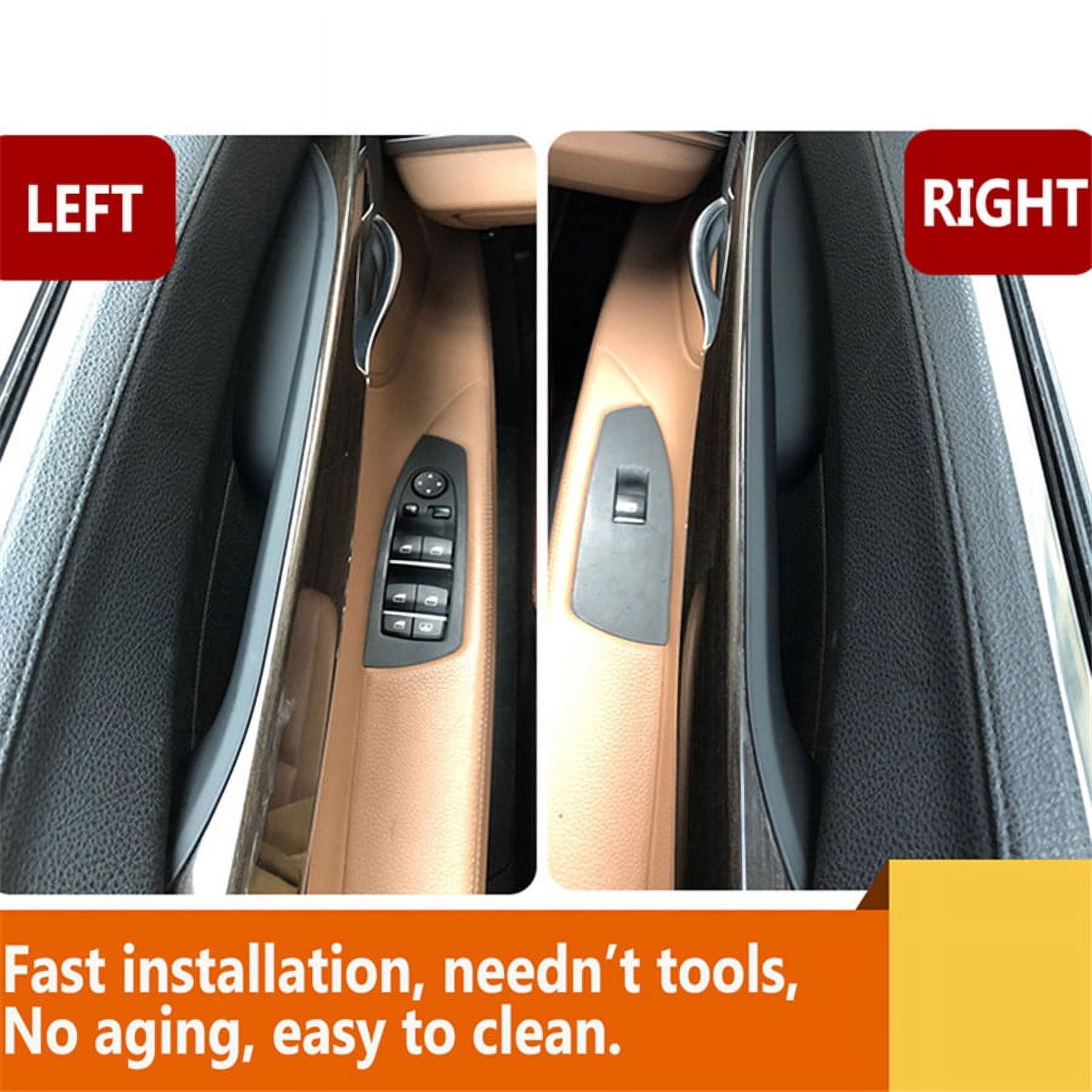 Black Plastic Front Right Inner Door Panel Handle Pull Cover For BMW ...