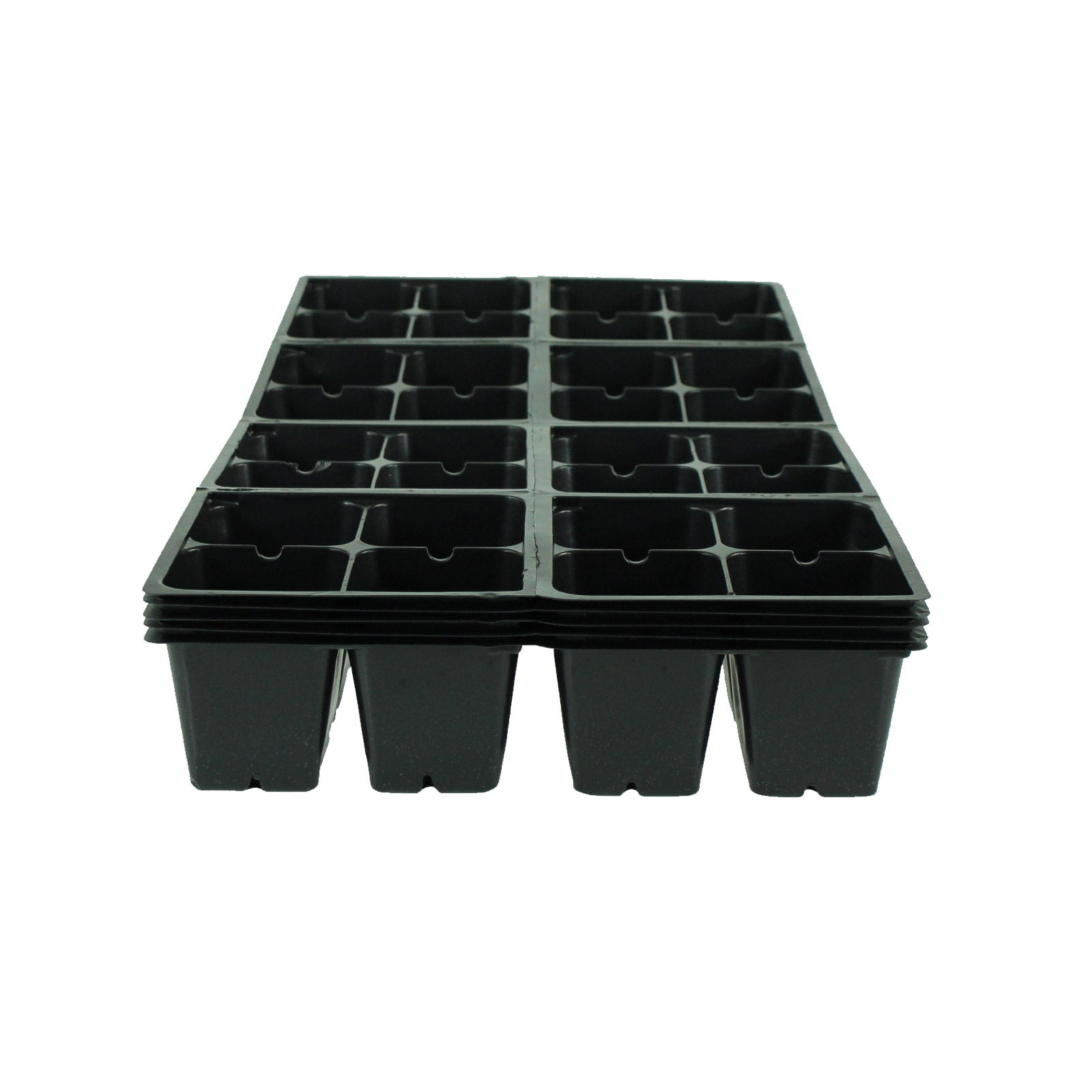 Black Plastic Garden Tray Inserts - 5 Sheets of 32 Planting Pot Cells ...