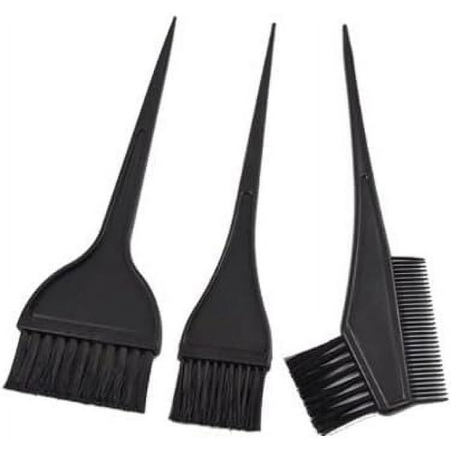 Black Plastic Handle Hair Color Tint Dye Perm Brush Comb - Walmart.com