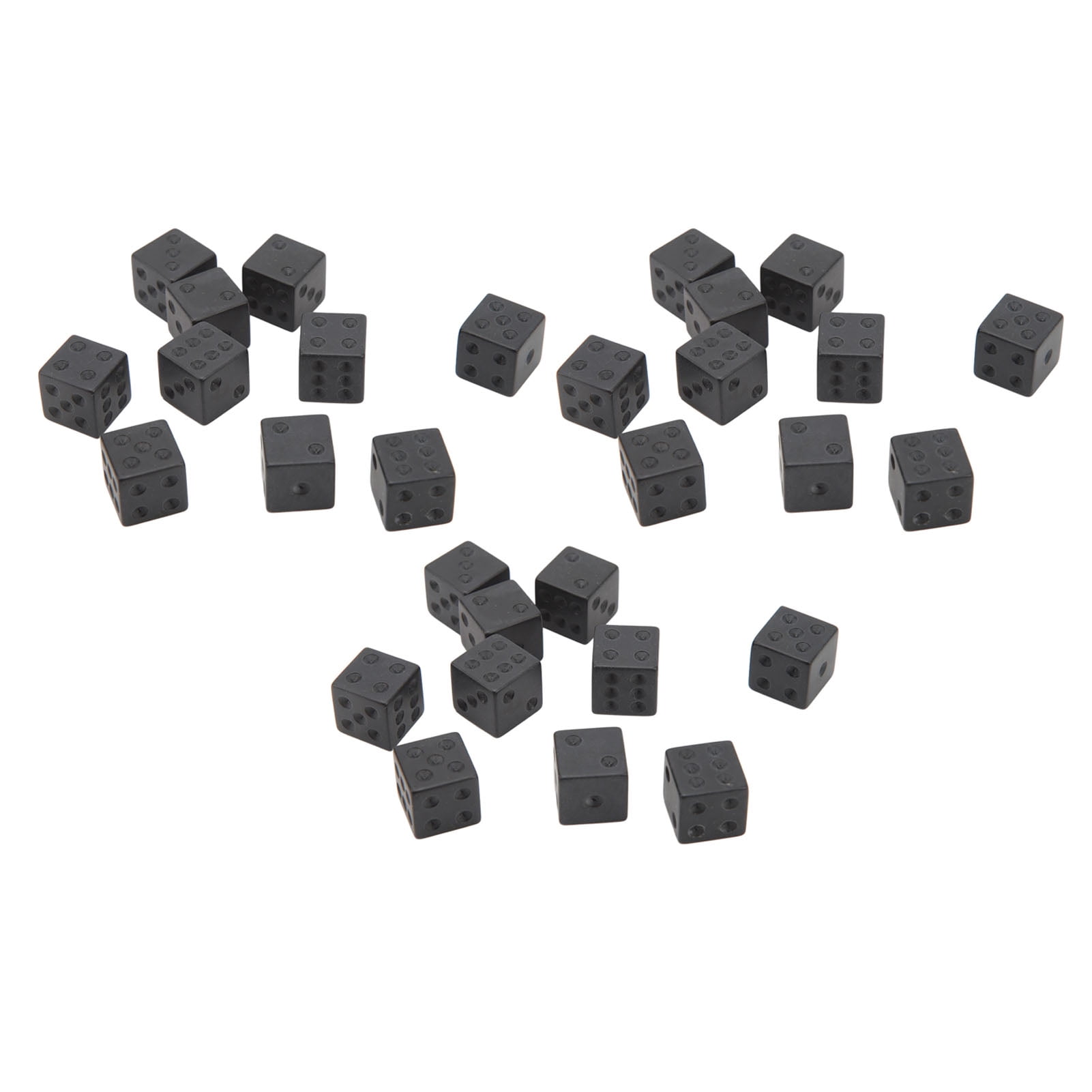 Black Plastic Hexahedral Dice Set of 30 for Classroom Board Games and ...