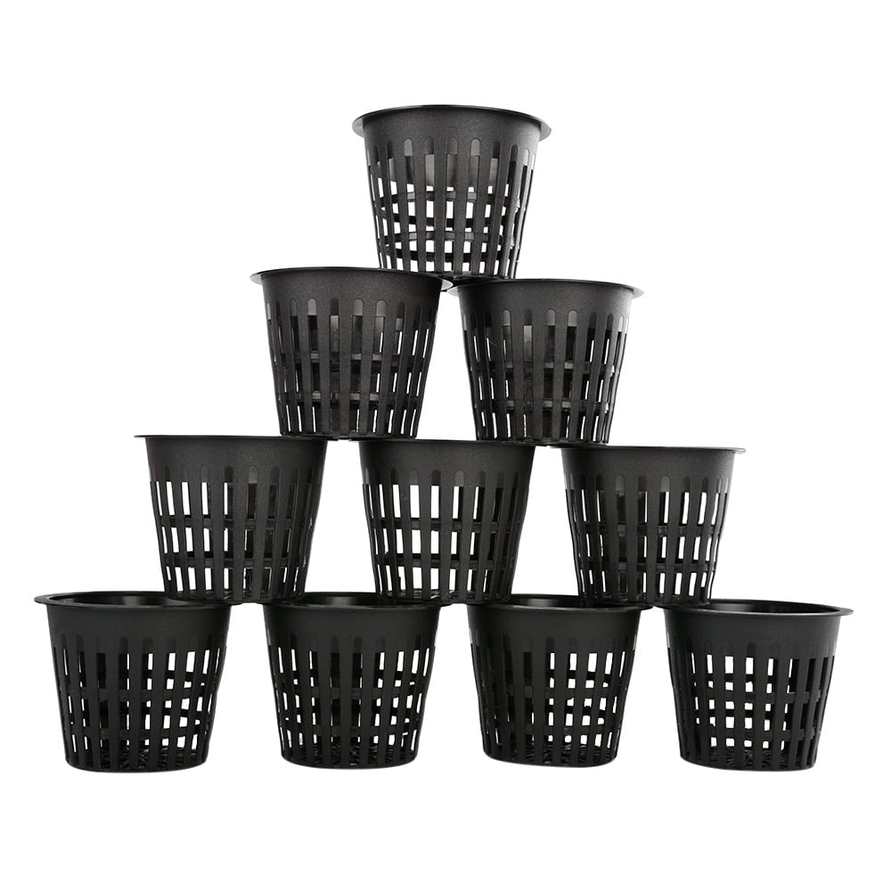 Black Plastic Mesh Pot for Garden Aeroponic Plant Grow Clone Heavy Duty ...