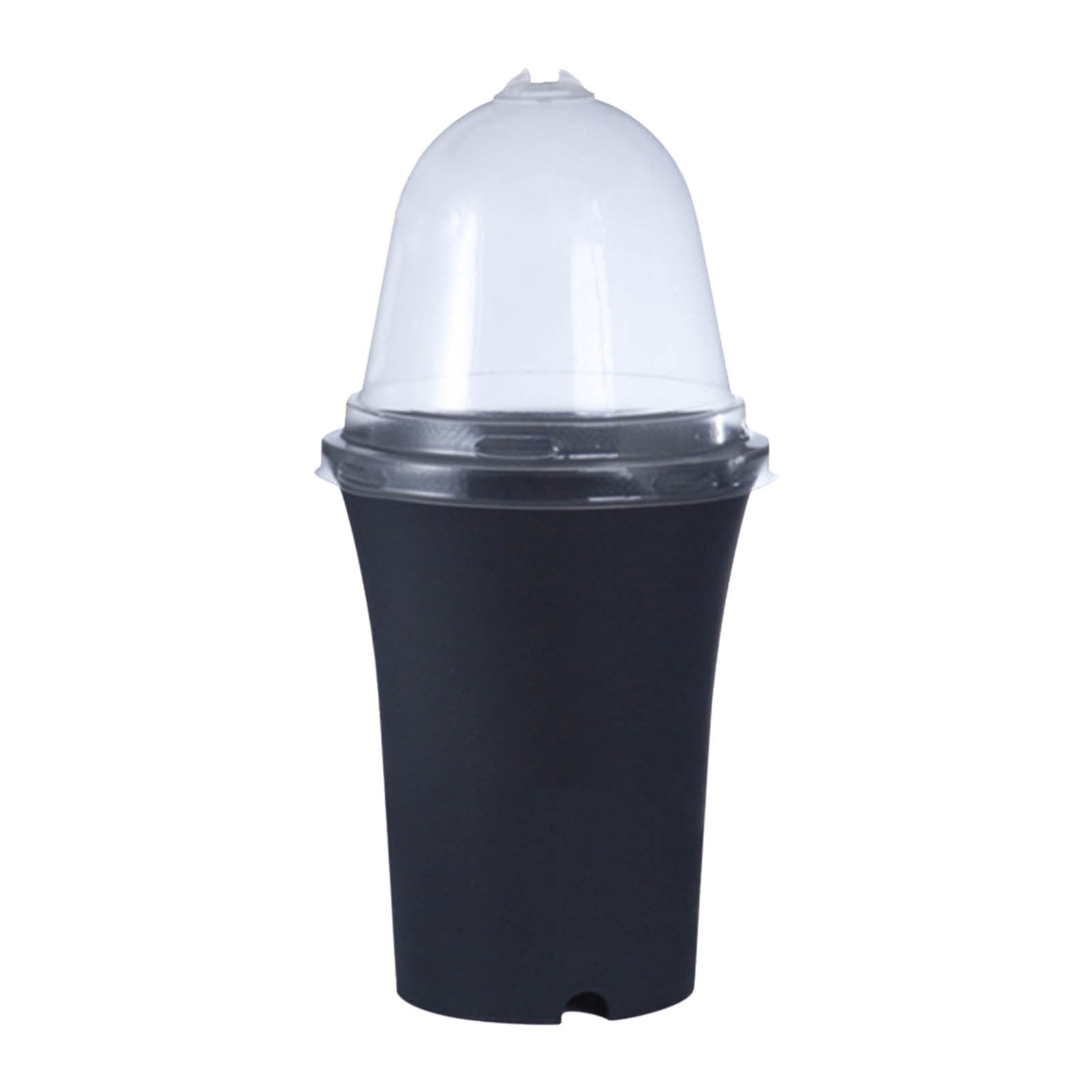 Black Plastic Nursery Seedling Cover Round Plant Protector Greenhouse ...