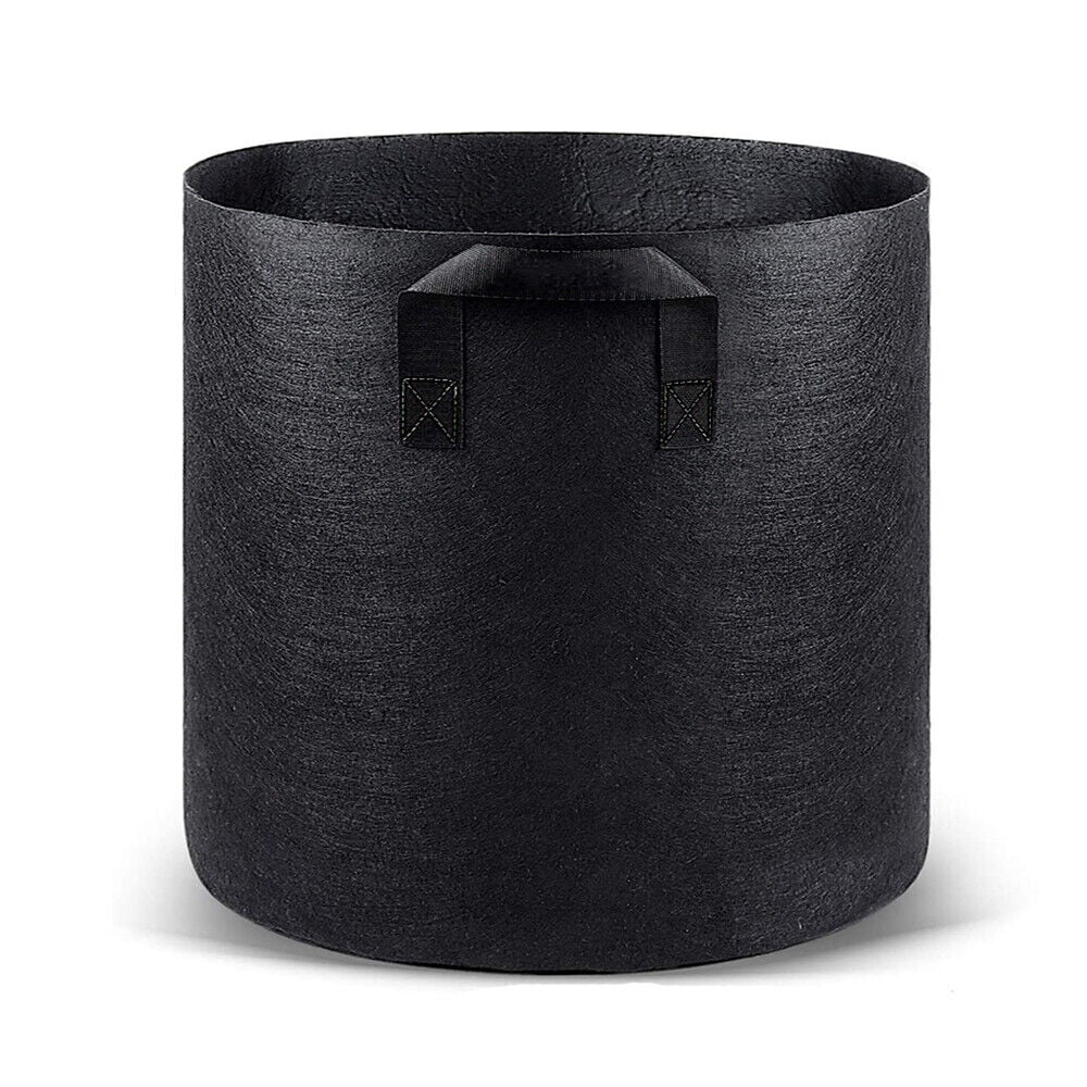 Black Plastic Plant Pots 1 2 3 4 5 7.5 10 12 15 20 Litre Large Flower ...