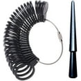 Black Plastic Ring Sizer Gauge Set Ring Mandrel Measuring Stick Jewelry ...