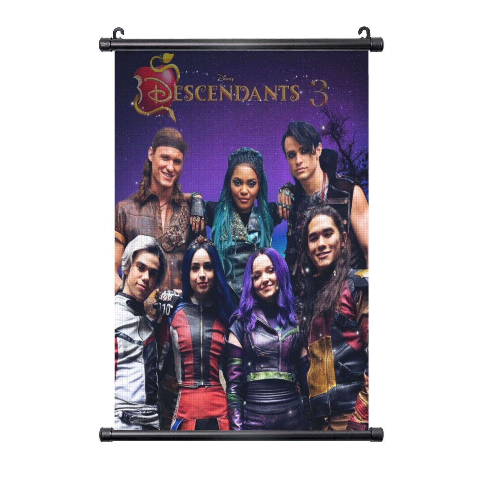 Black Plastic Shaft Hanging Poster Descendants Wall Poster Art Painting ...