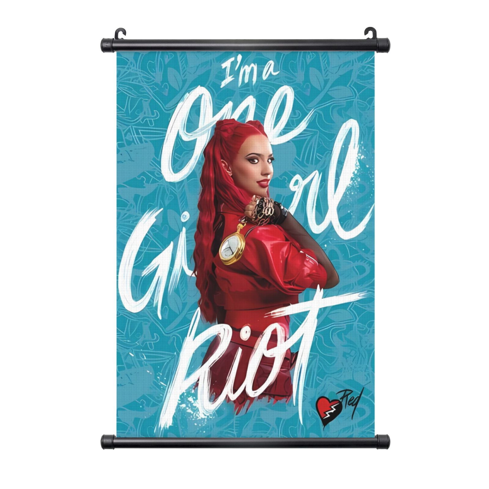 Black Plastic Shaft Hanging Poster Descendants Wall Poster Art Painting ...