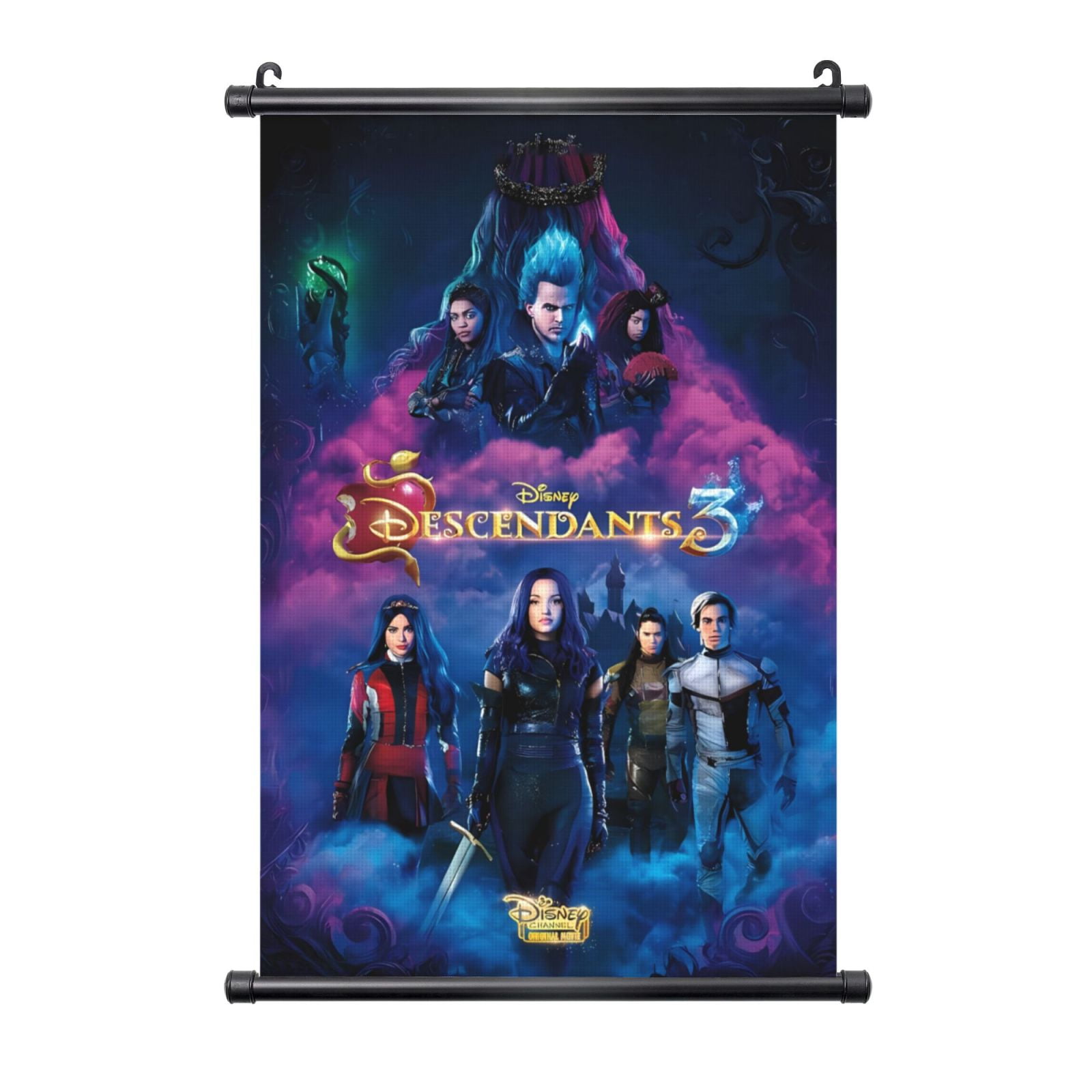 Black Plastic Shaft Hanging Poster Descendants Wall Poster Art Painting ...