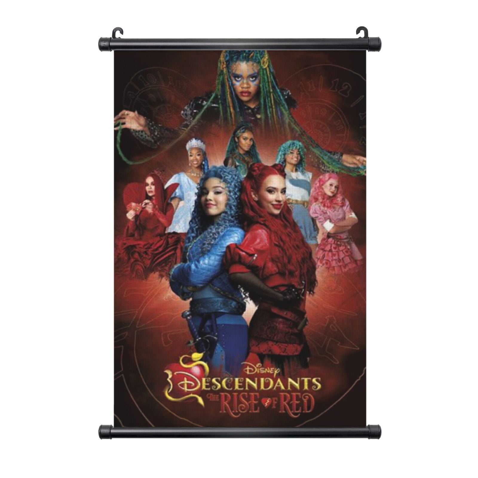 Black Plastic Shaft Hanging Poster Descendants Wall Poster Art Painting ...
