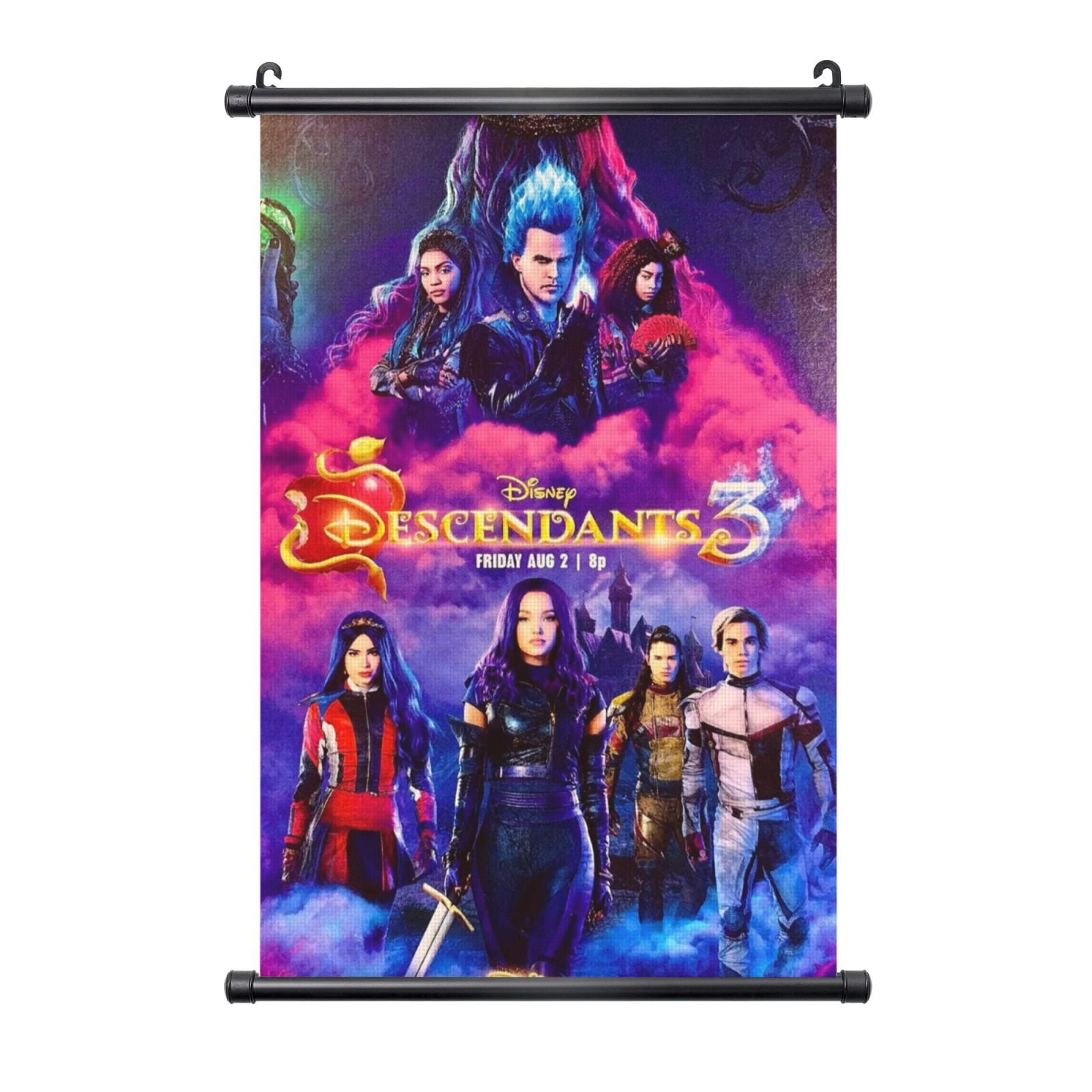 Black Plastic Shaft Hanging Poster Descendants Wall Poster Art Painting ...