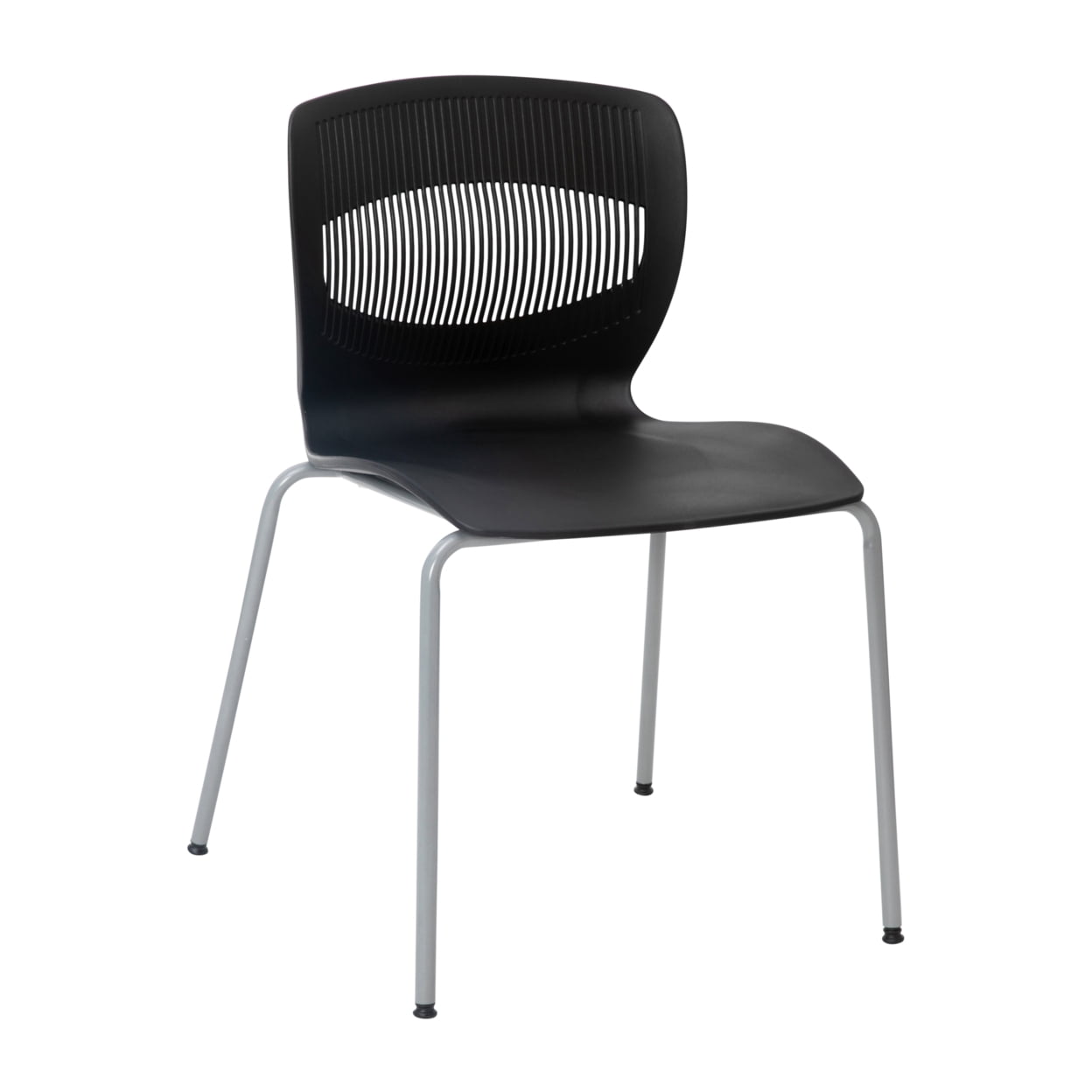 Black Plastic Stacking Chair - Walmart.com