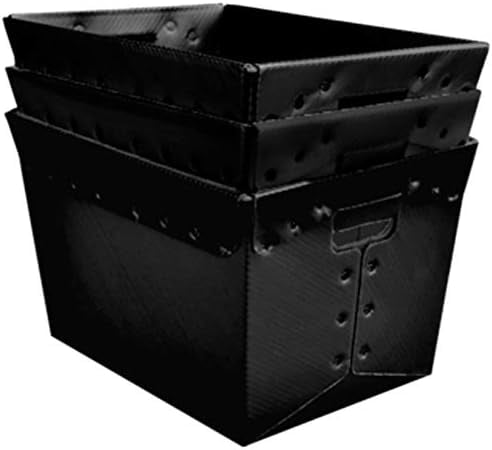Black Plastic Storage Totes and Stackable Storage Bins - Strength ...