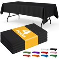 Black Plastic Table Cloth - 4 Pack 54" × 108" Rectangle Disposable ...
