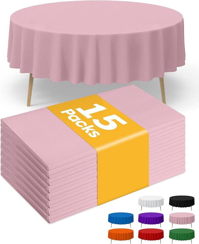 Black Plastic Table Cloth Rectangle Table 15 Pack, 54''×108 ...
