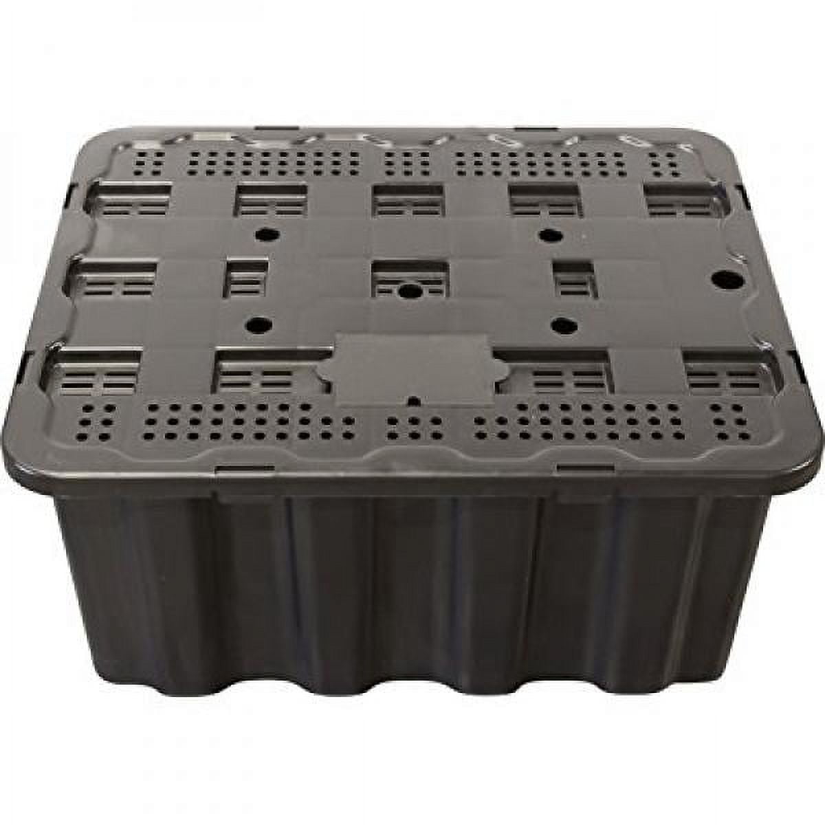 Black Plastic Ventilated Storage Box - [Size] - Rectangular - - Walmart.com