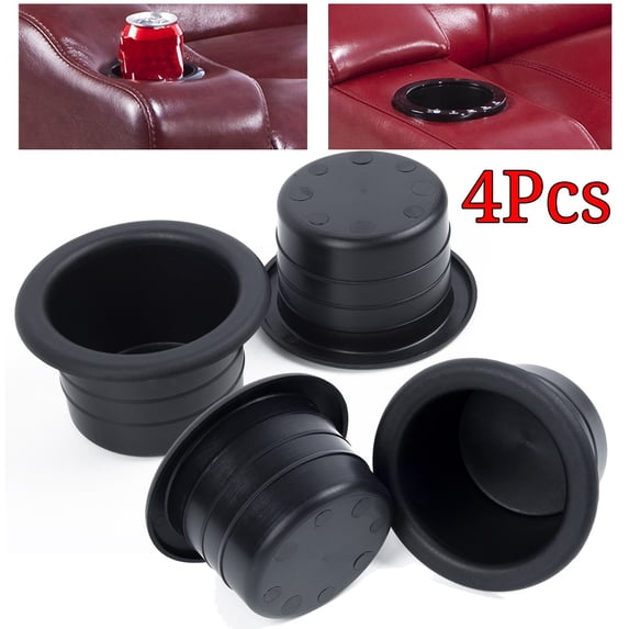 Black Plastic Water/ Drink Cup Holder Recessed For RV Car Marine Boat ...