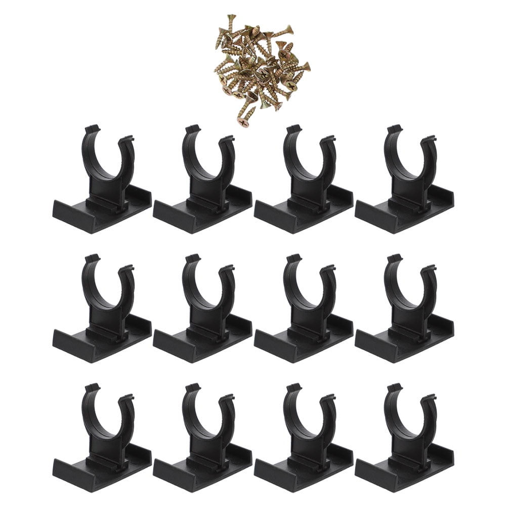 Black Plastic and Metal Cabinet Leveler Leg Plinth Clips for Microphone ...