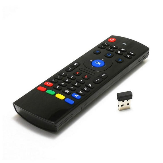 Black Plastic and Silicone Remote Control with Precision Mouse Function ...