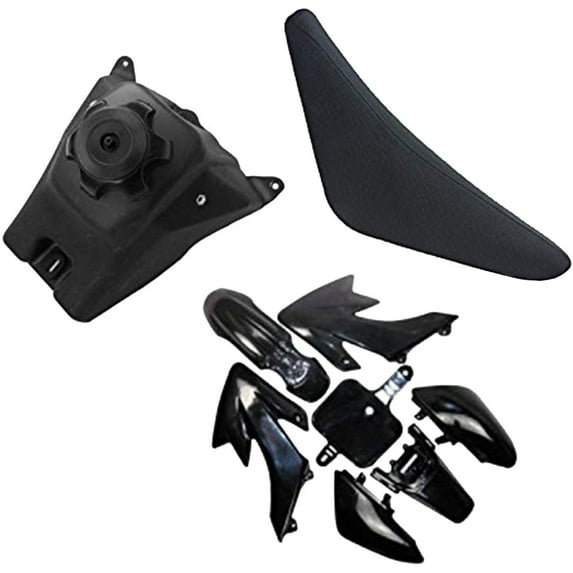 Black Plastics Fender Kit Fuel Tank Seat for CRF50 XR50 Pit Dirt Bike ...