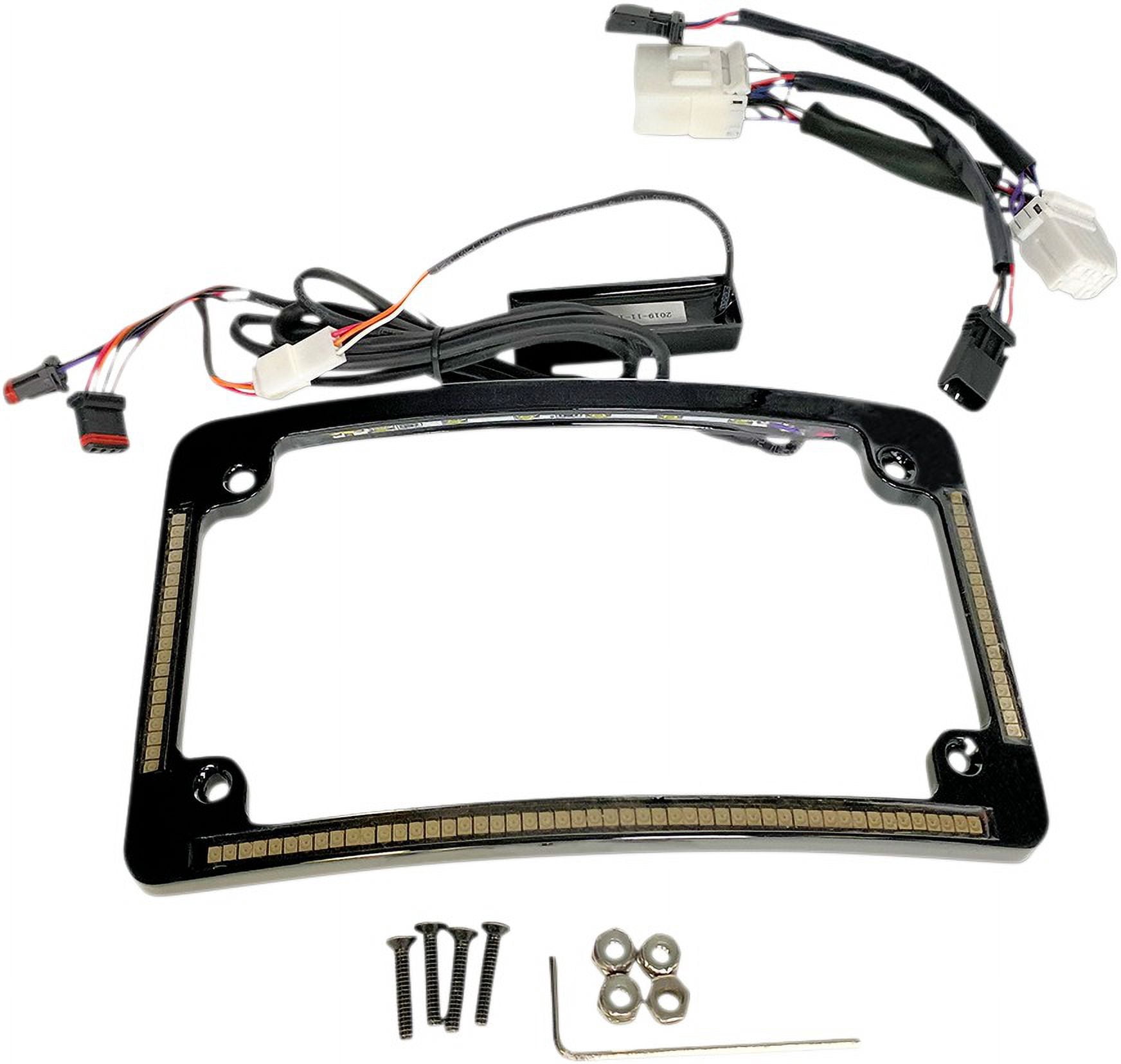 Black Plug and Play Run/Brake/Turn LED Radium License Plate Frame ...