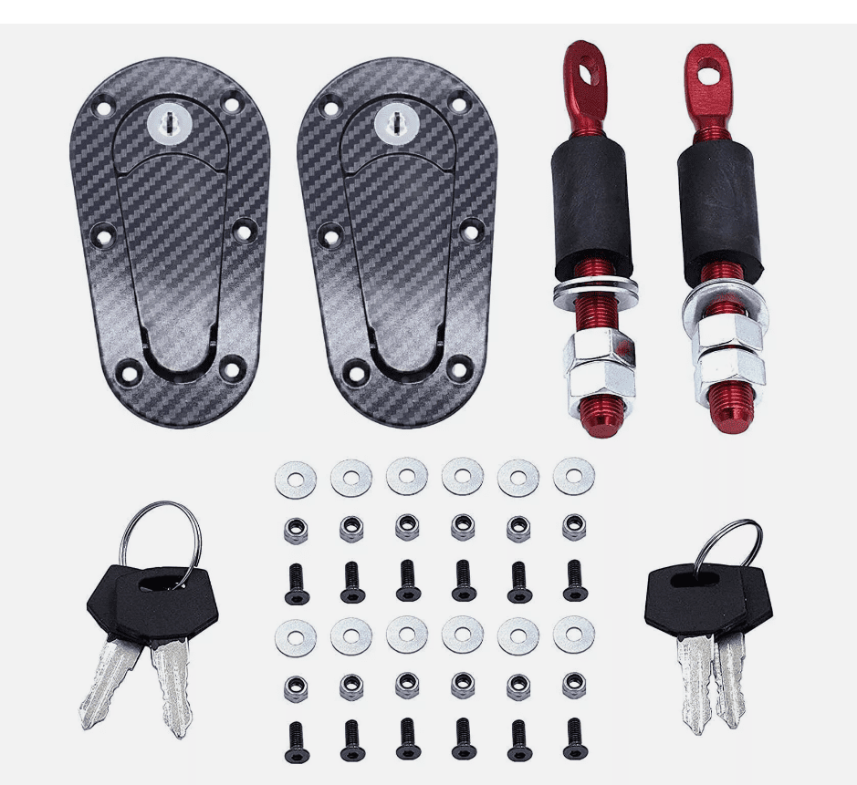 Black Plus Flush Quick Release Bonnet Latch Catches Bonnet Pin Locking ...