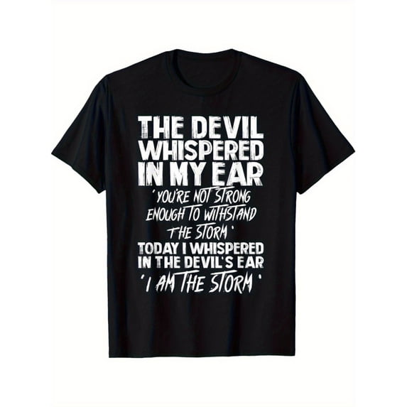 Black Plus-size Casual T-shirt- Features Striking Text That Reads "The ...