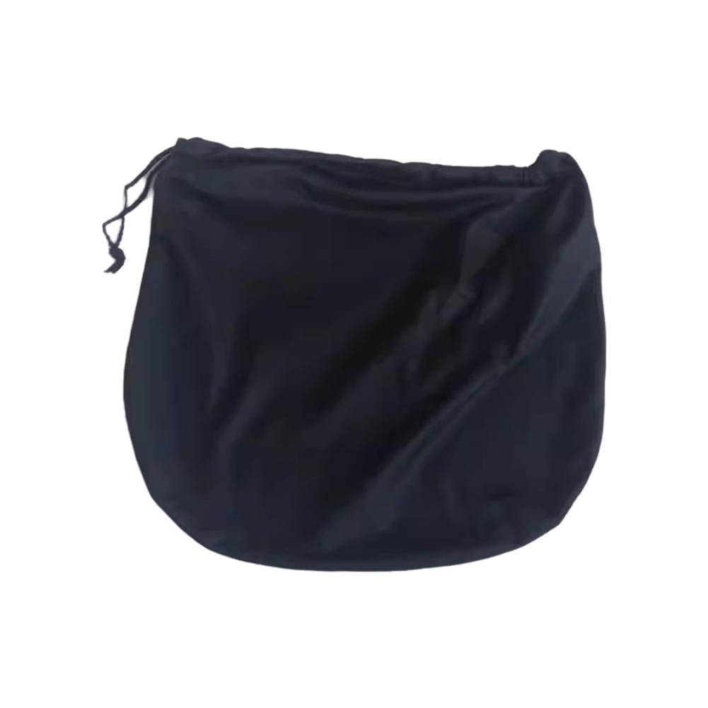 Black Plush Helmet Storage Bag with Drawstring, Fits Motorcycle ...